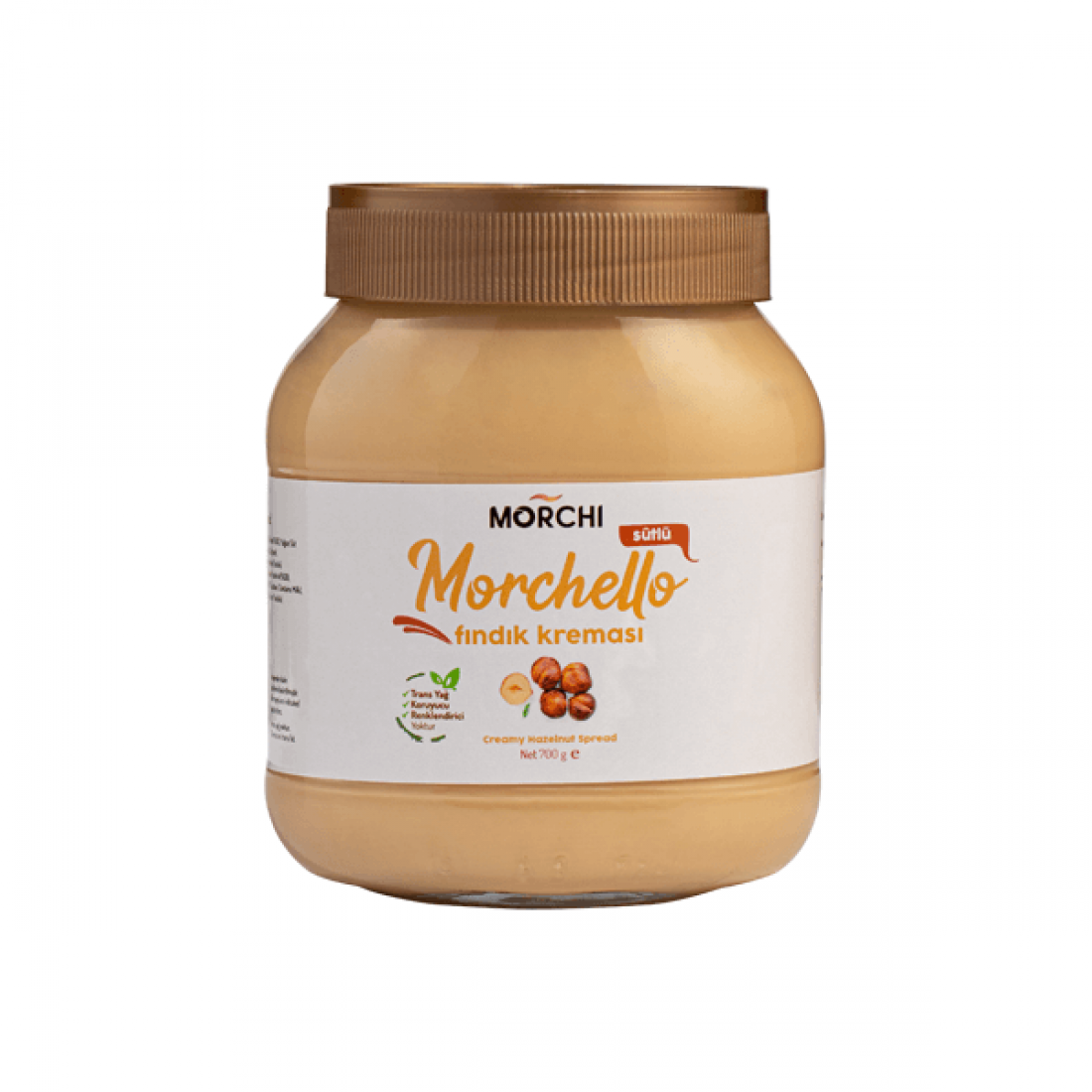 MORCHI MORCHELLO 700 gr %30 Fındık Oranlı Sütlü Krema Cam Kavanoz ...